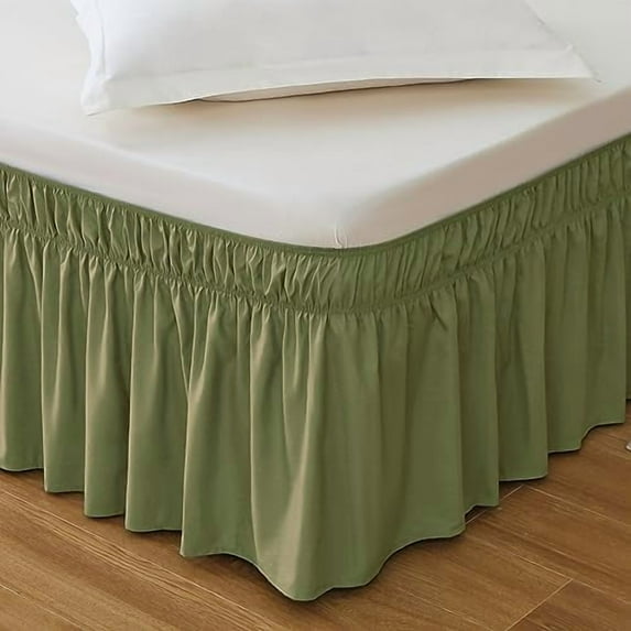 Full Bed Skirt, Wrap Around Ruffle Bed Skit for Full Beds with 14 inch ...