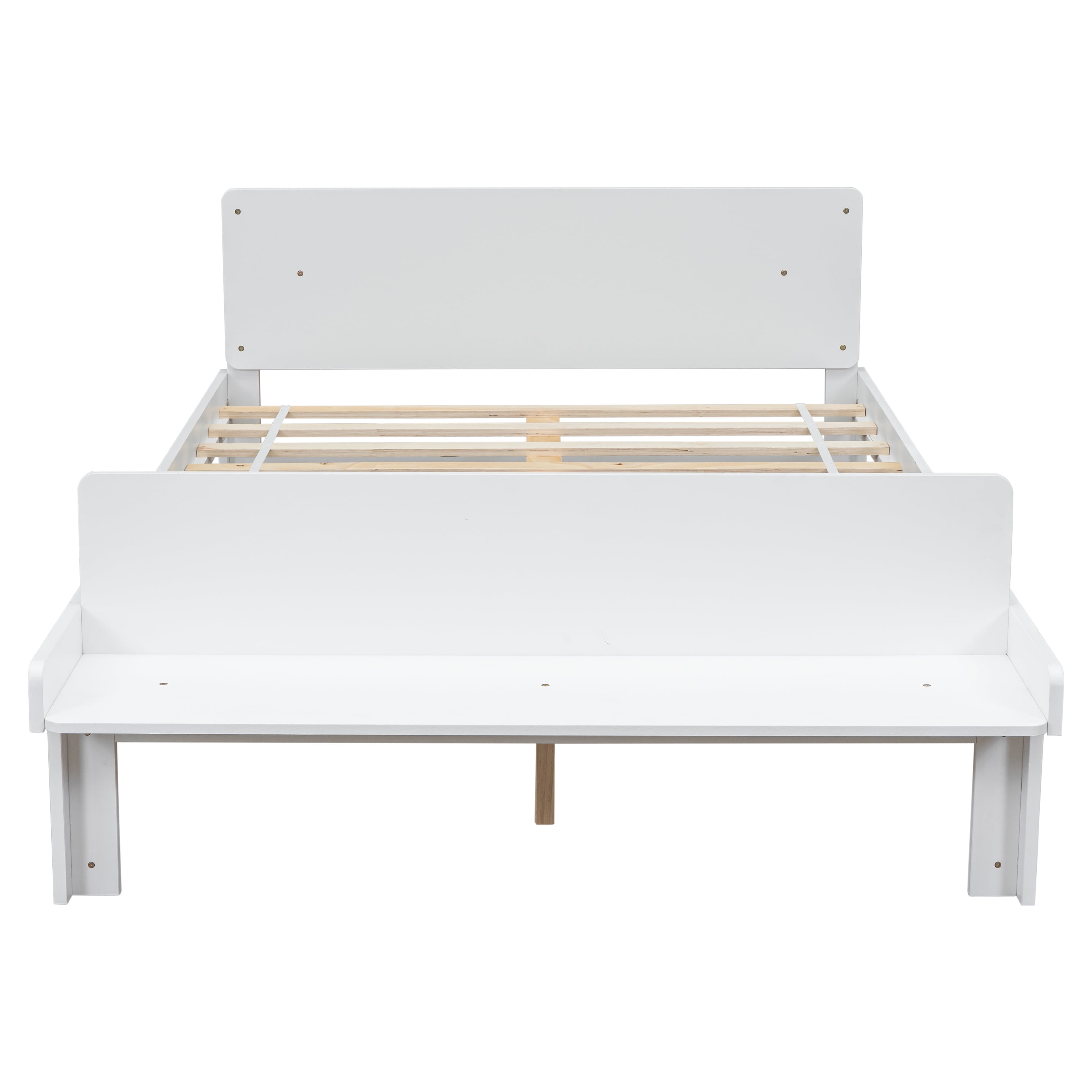 Full Bed with Footboard Bench,White - Walmart.com