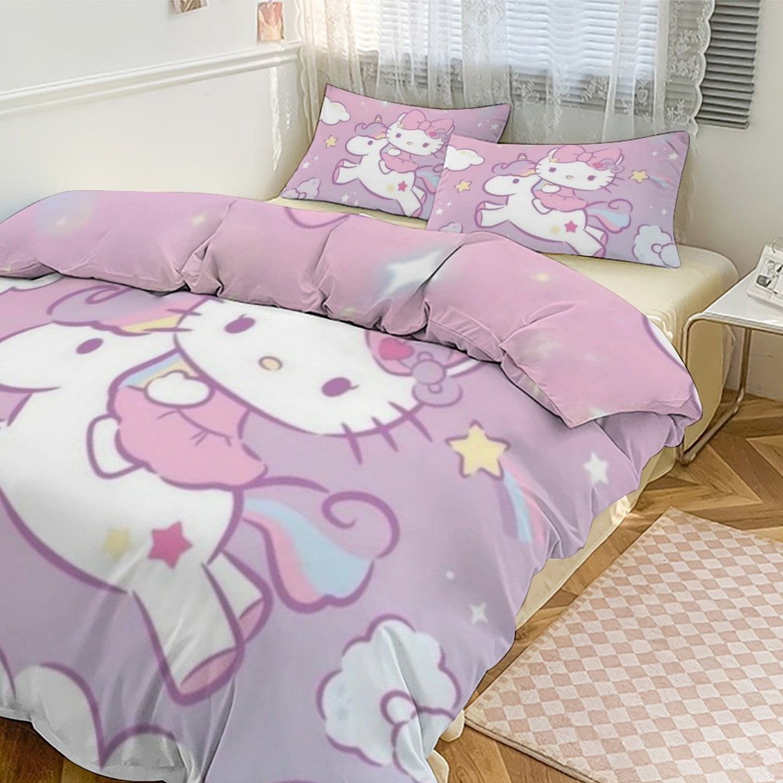 Full Bedding Sets for Girls Cute Hello Kitty Bedding Set for Kids Hello ...