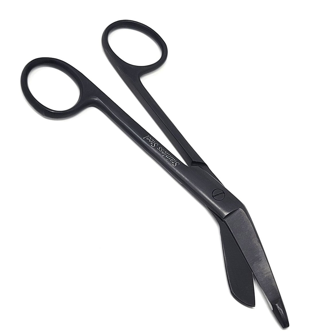 Full Black Lister Bandage Scissors 5.5" (14cm), Stainless Steel ...