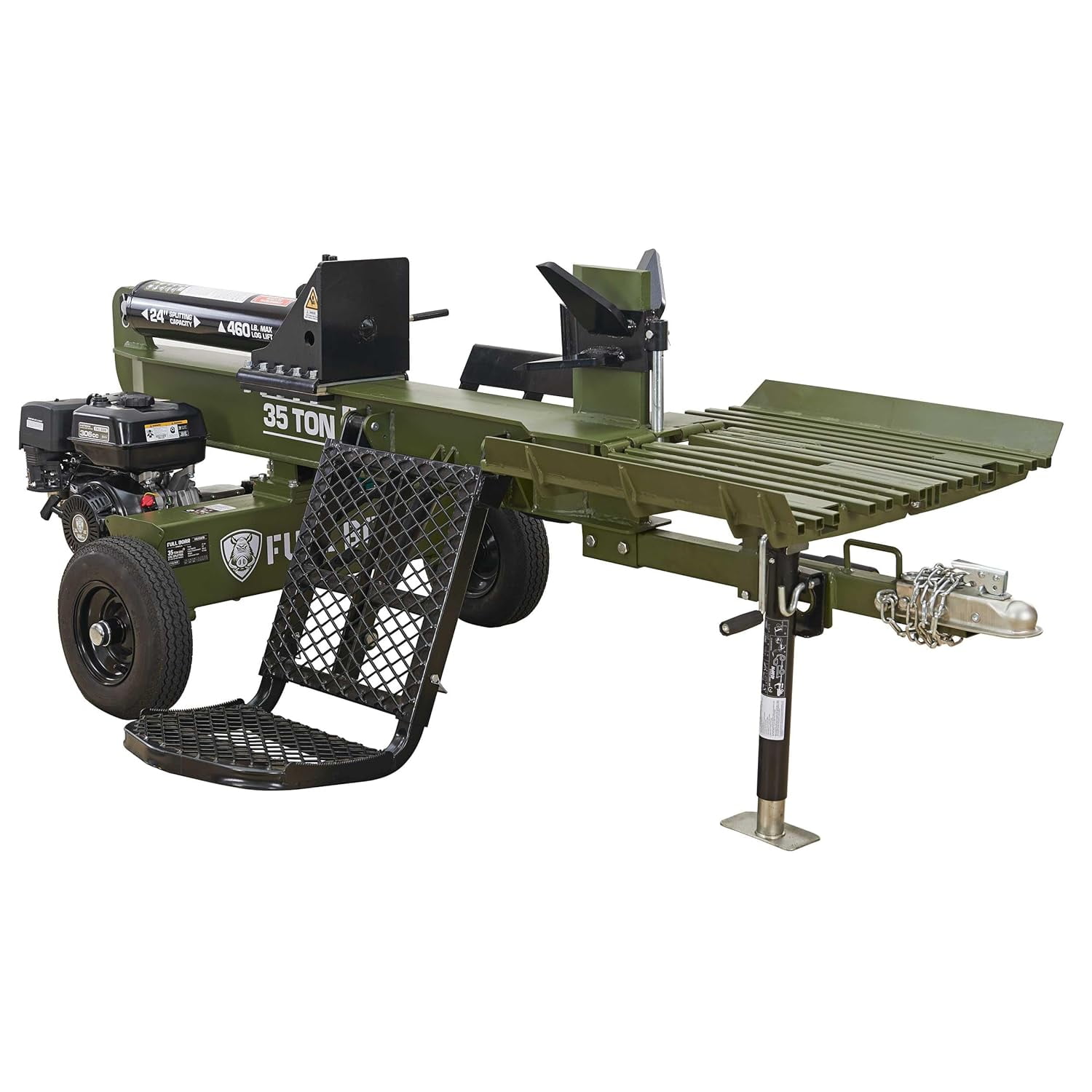 Full Boar 35 Ton 306cc Gas Log Splitter with 4-Way & 6-Way Wedges ...
