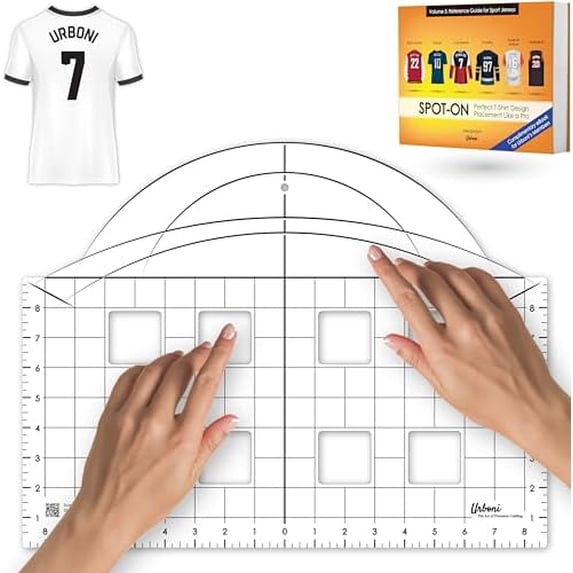 (Full Body) 4-in-1 Sport Jersey Ruler for Curved Name Alignment ...