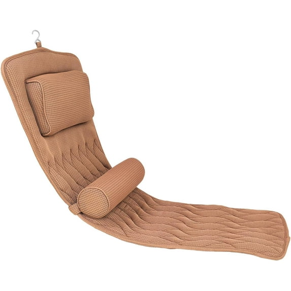 Full Body Bath Pillow with Adjustable Lumbar Roll Pillow Bathtub ...
