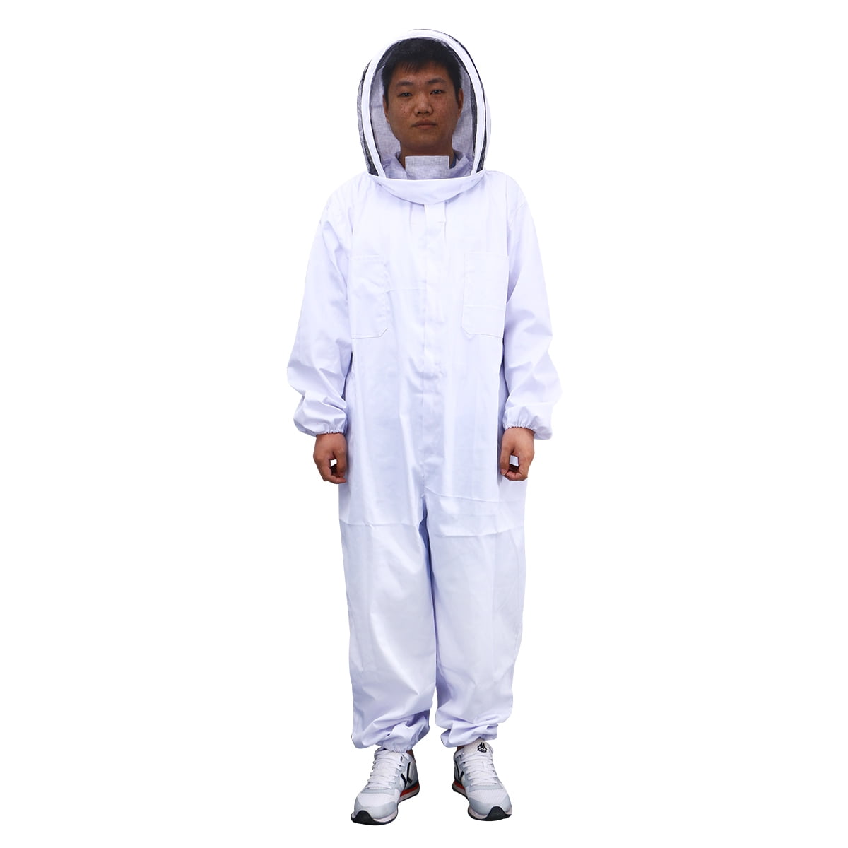 Professional Full Body Beekeeping Suit with Veil Hood Size XXL White 1 Set - Walmart.com
