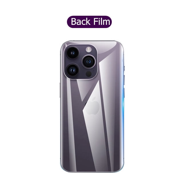 Full Body Hydrogel Film For iPhone 15 14 11 12 13 Pro Max Frame Front ...