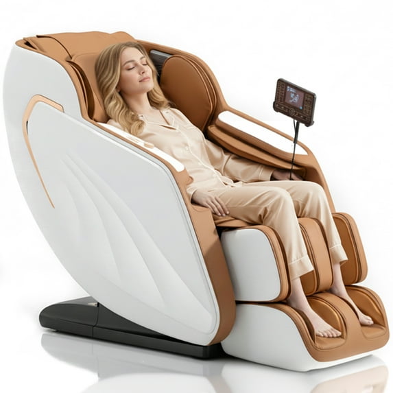 Full Body Massage Chair Zero Gravity Foot Rollers Back Heating LCD ...