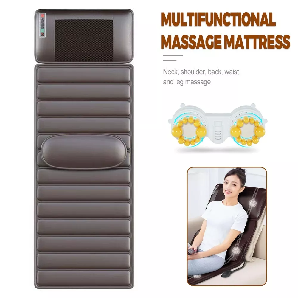 Full-Body-Massage-Mat, 10 Vibrating Motor, 9 Massage Modes and 4 ...