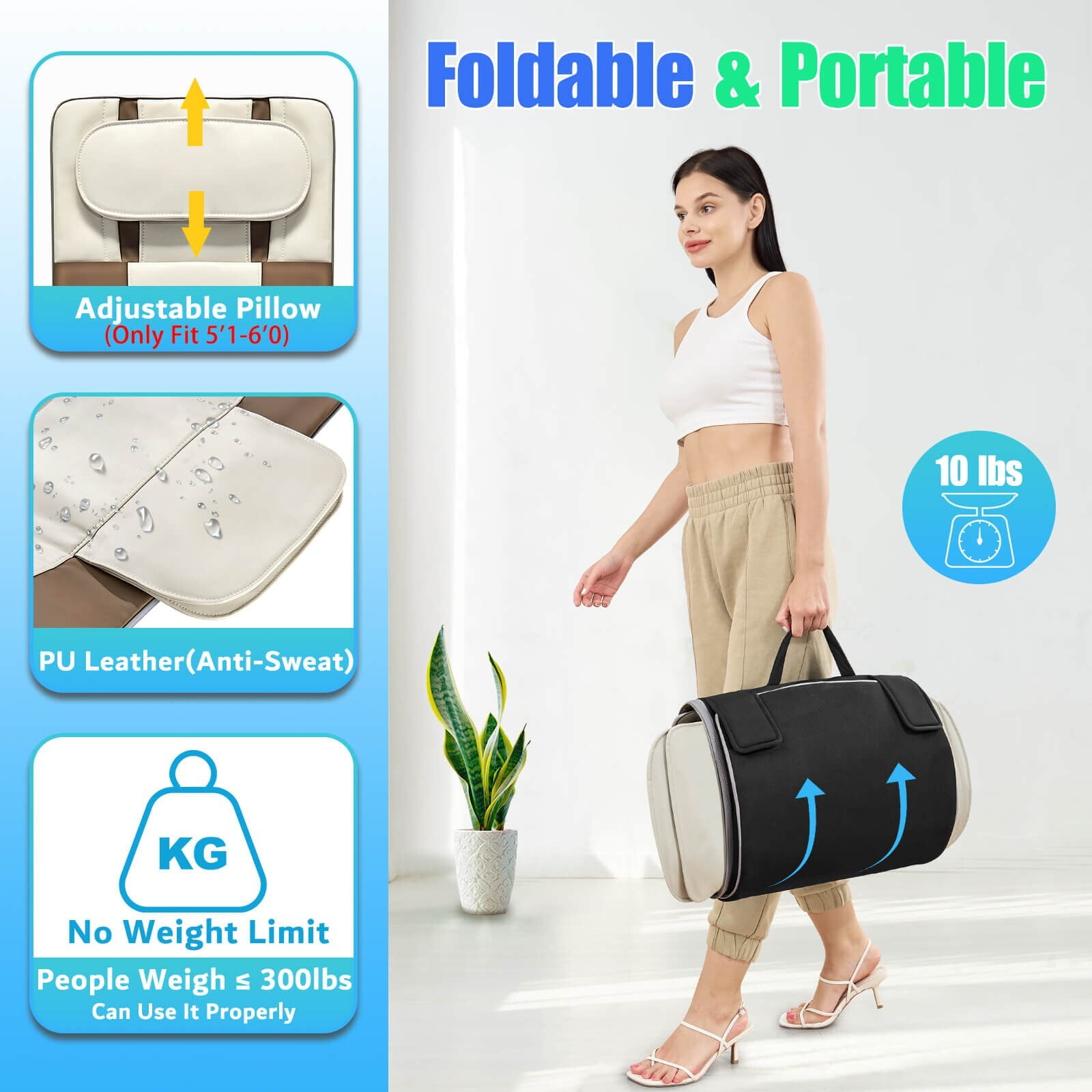 Full Body Massage Mat, 3D Body Stretching & Lumbar Traction, Back ...