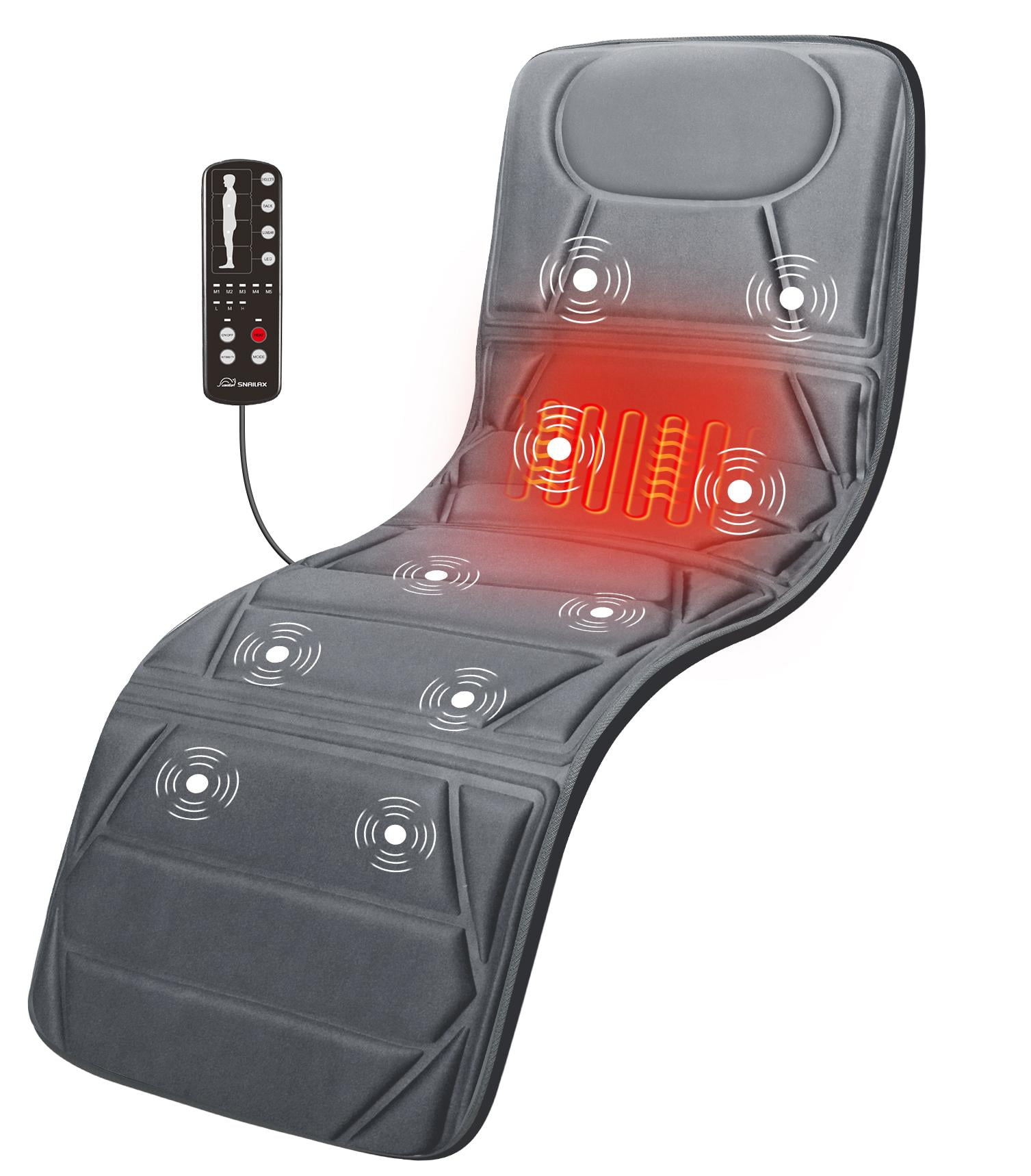 Snailax Full Body Massage Mat With Heat Electric Pad For Neck Shoulder Whole Body Vibration