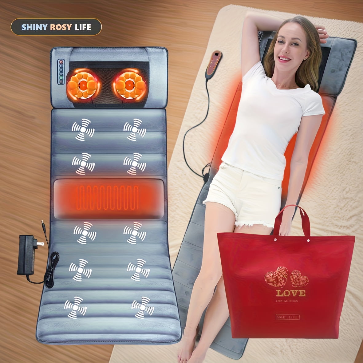 Full Body Massage Mattress, Acupressure Massage, Neck Kneading, Neck ...