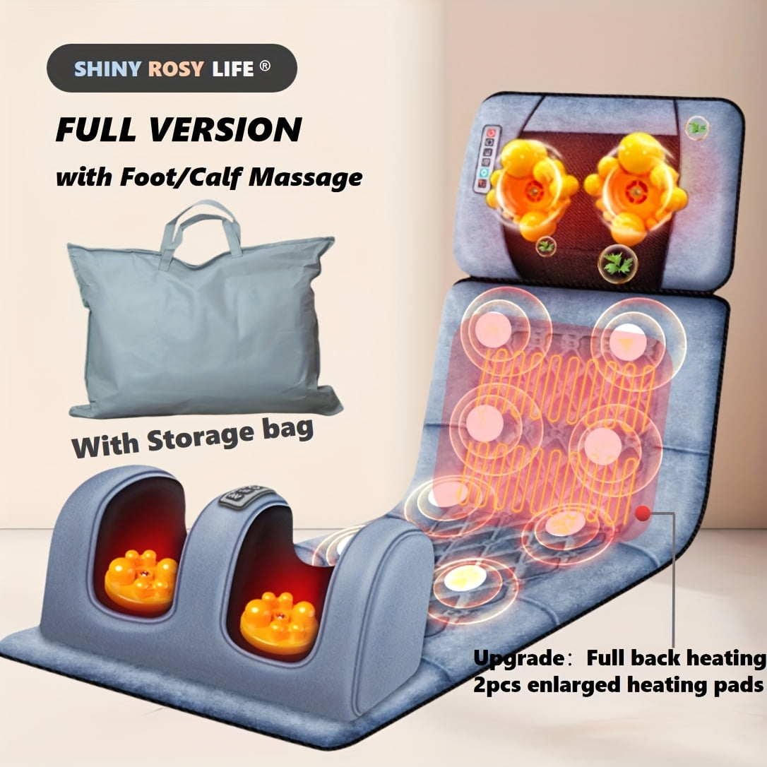 Full Body Massage Pad, 10-zone Wave Vibration, Kneading Massage Pillow ...
