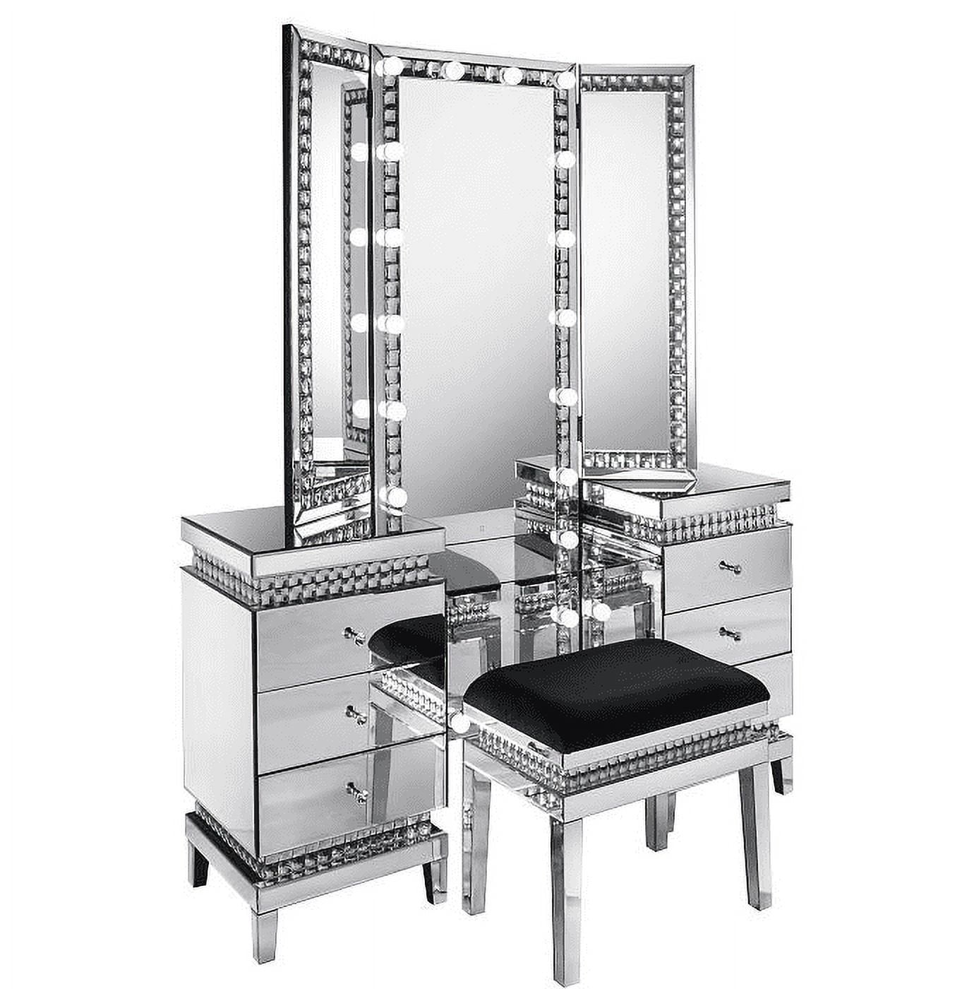 Full Body Mirror, Desk, & Stool - Walmart.com