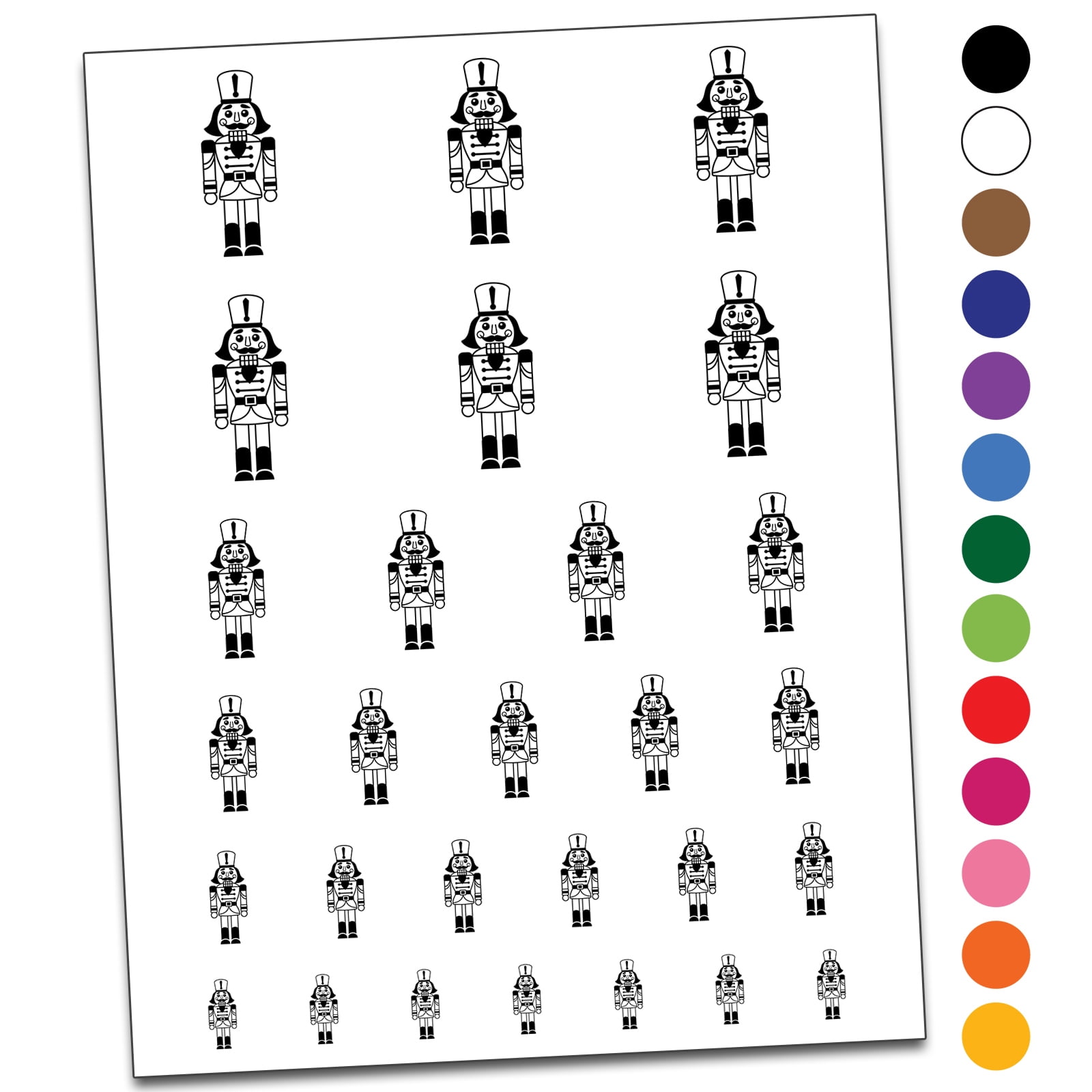 Full Body Nutcracker Christmas Water Resistant Temporary Tattoo Set ...