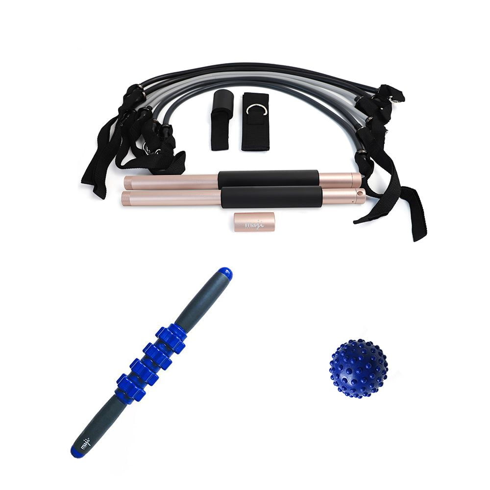 Full Body Strength & Flex Bundle - Massage Stick, Exercise Bar & Foot ...