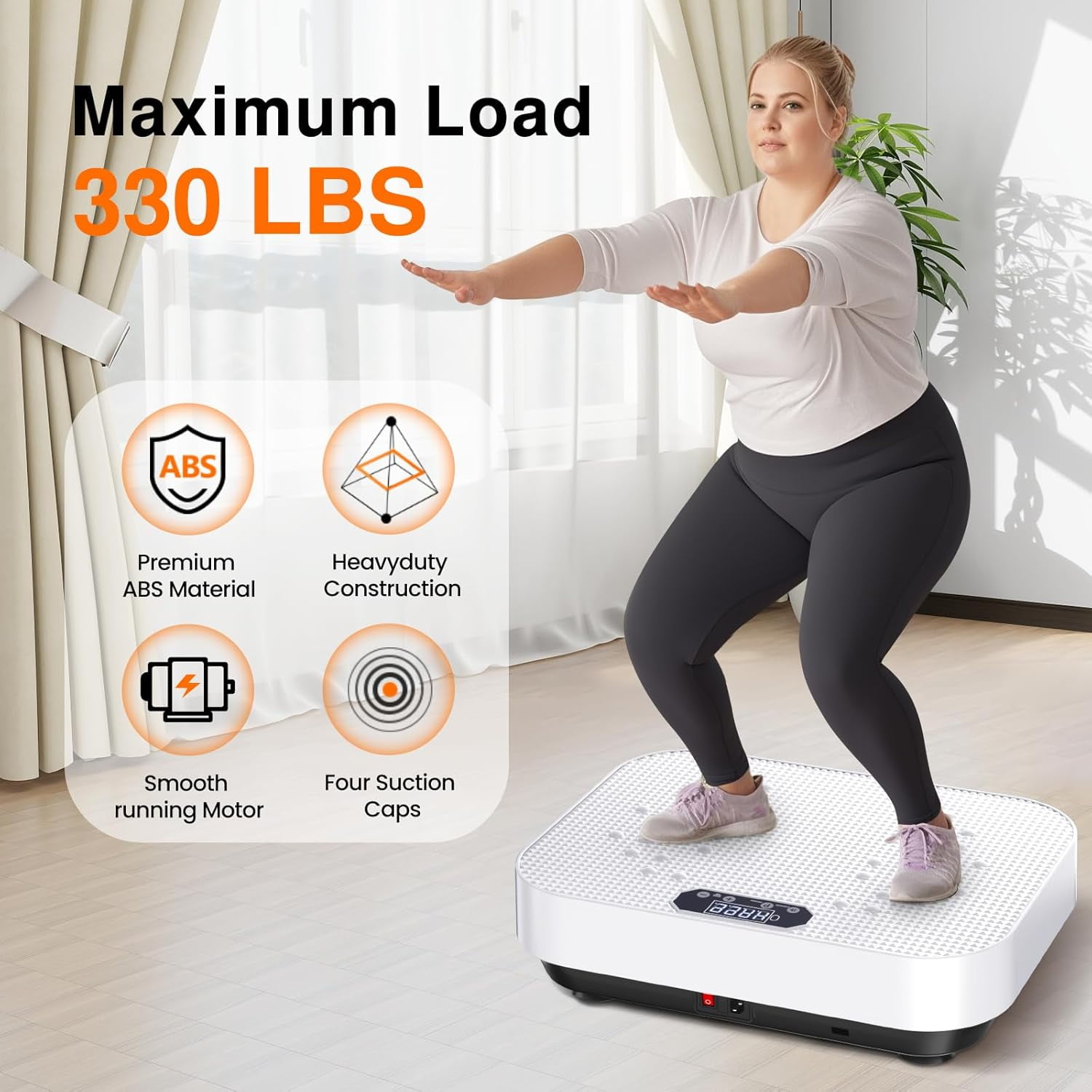 Full Body Vibration Platform Exercise Machine with Resistance Bands and ...