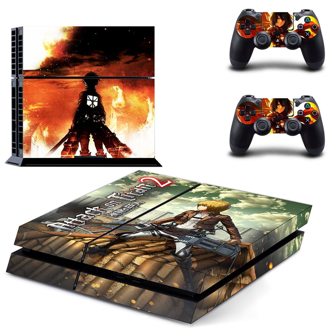 Full Body Vinyl Skin Stickers for PS4 Console and Controllers - Walmart.com