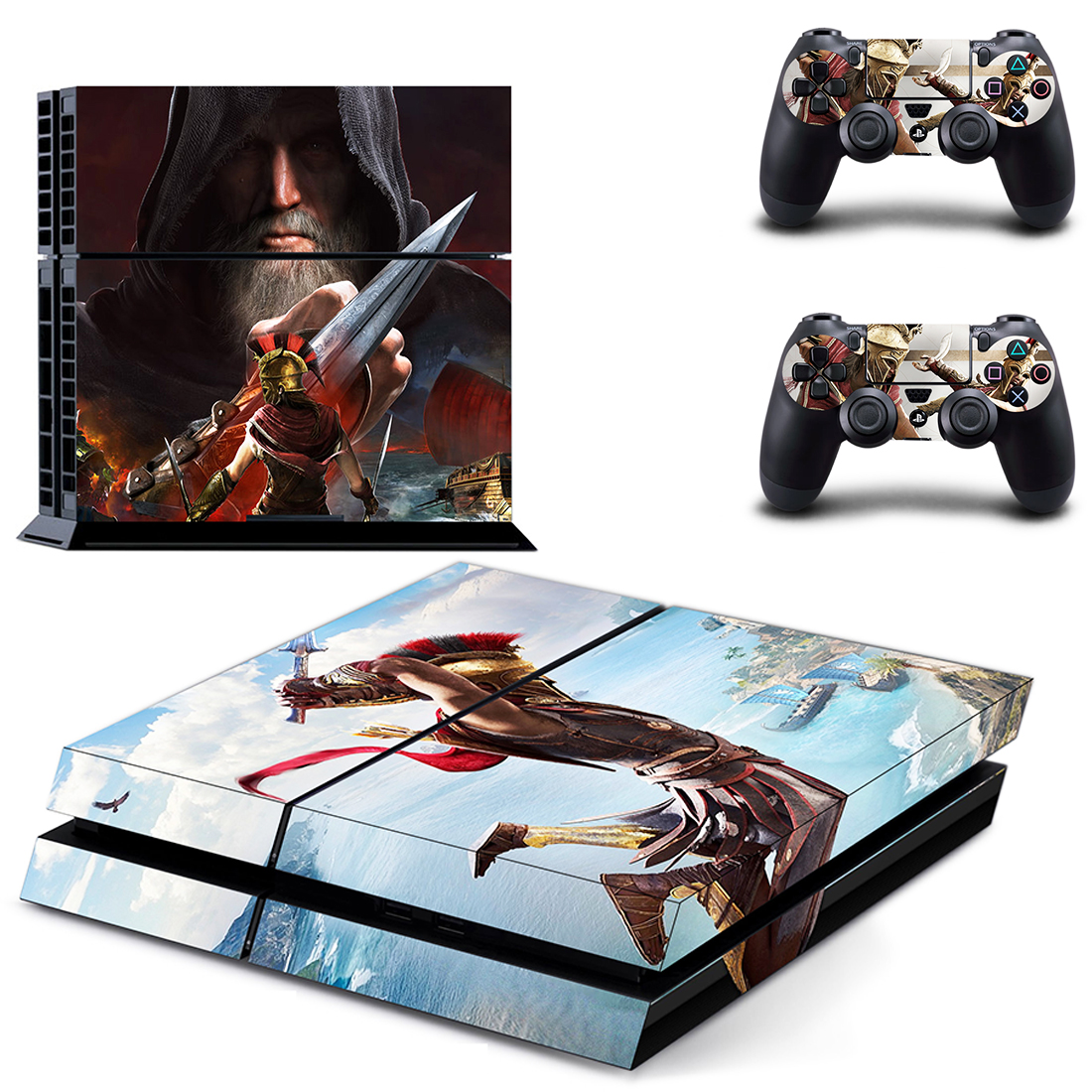 Full Body Vinyl Skin Stickers for PS4 Console and Controllers - Walmart.com
