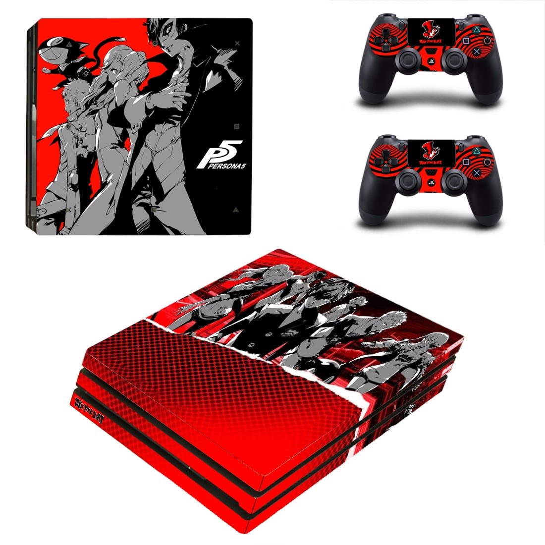 Full Body Vinyl Skin Stickers for PS4 Pro Console and Controllers ...