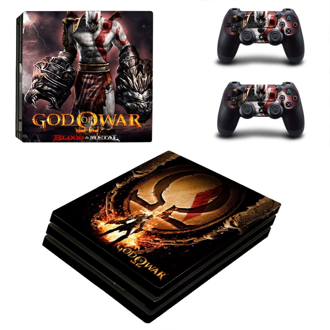 Full Body Vinyl Skin Stickers for PS4 Pro Console and Controllers ...