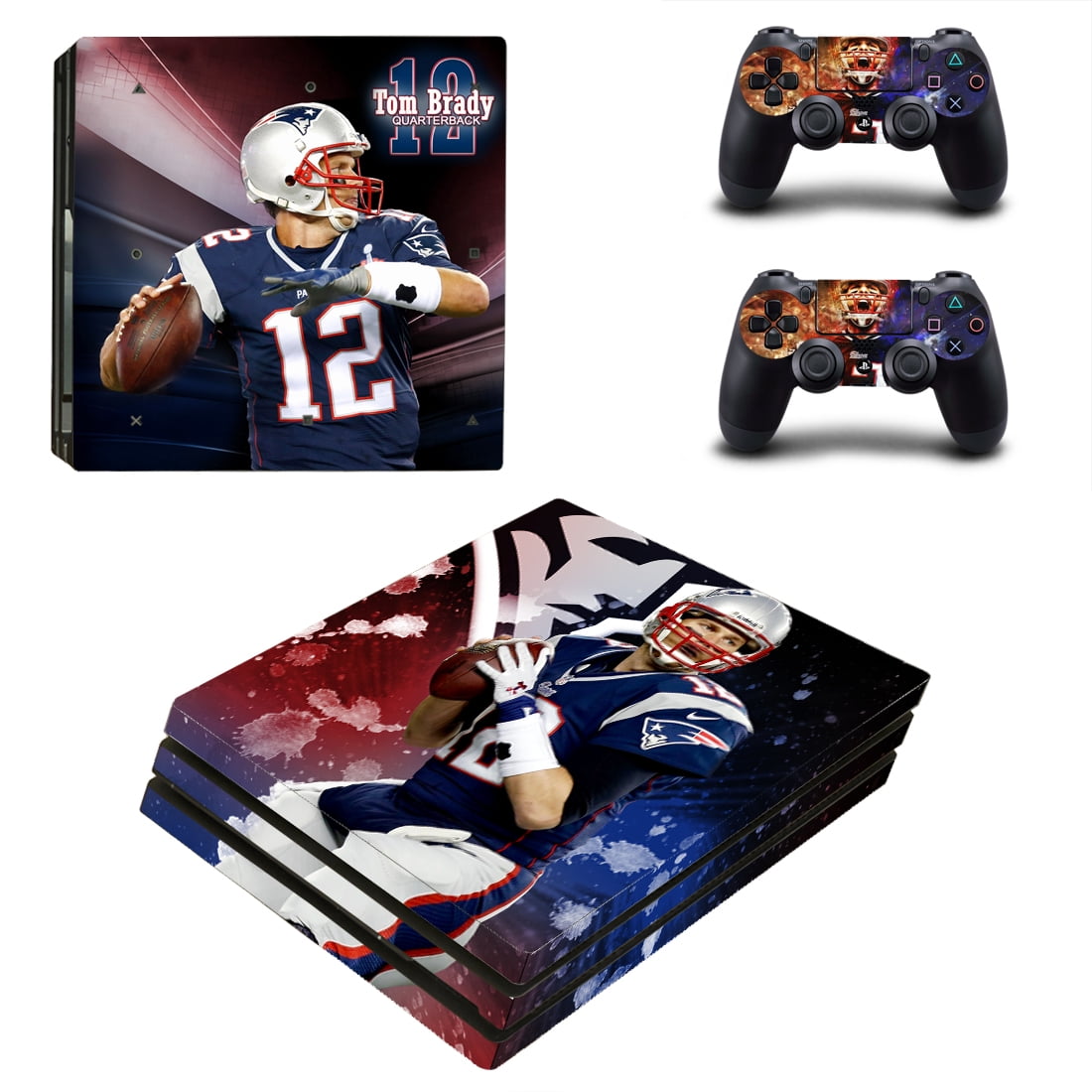 Full Body Vinyl Skin Stickers for PS4 Pro Console and Controllers ...