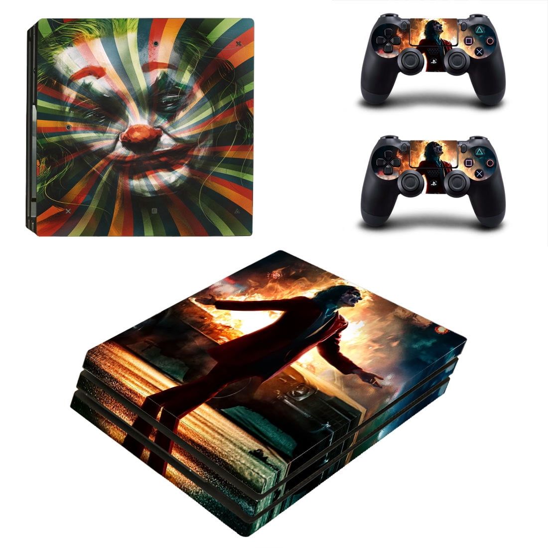 Full Body Vinyl Skin Stickers for PS4 Pro Console and Controllers ...
