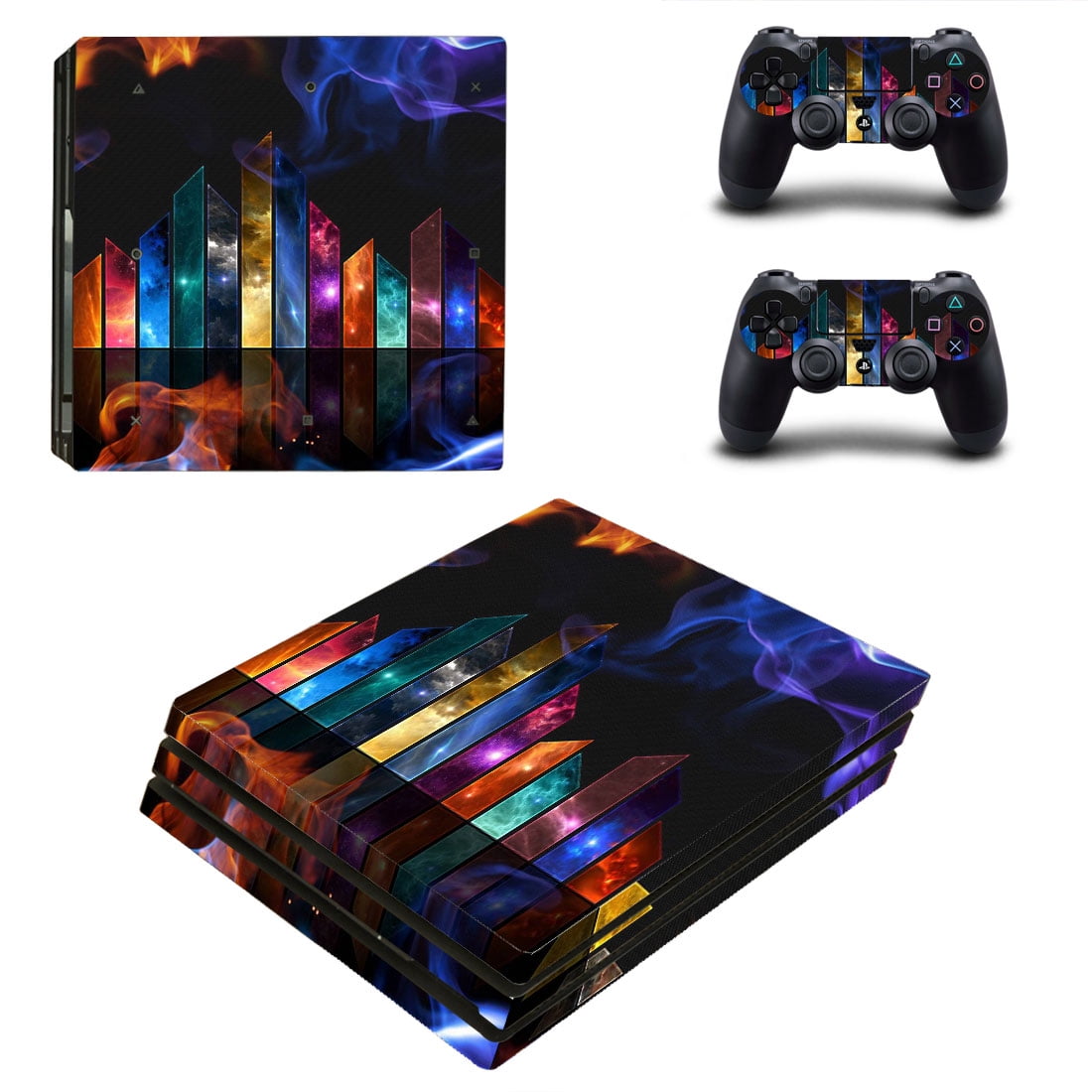 Full Body Vinyl Skin Stickers for PS4 Pro Console and Controllers ...