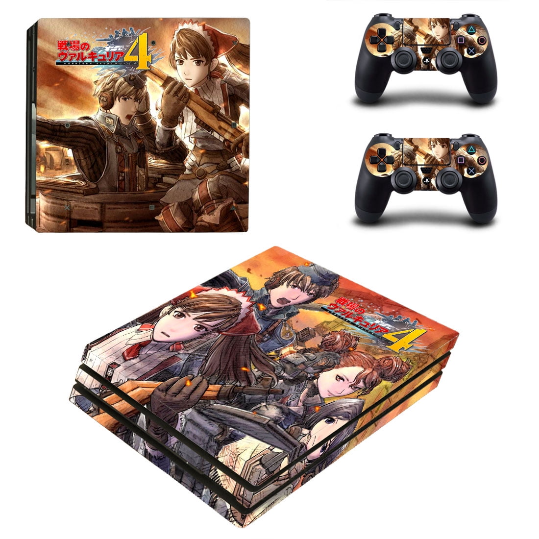 Full Body Vinyl Skin Stickers for PS4 Pro Console and Controllers ...