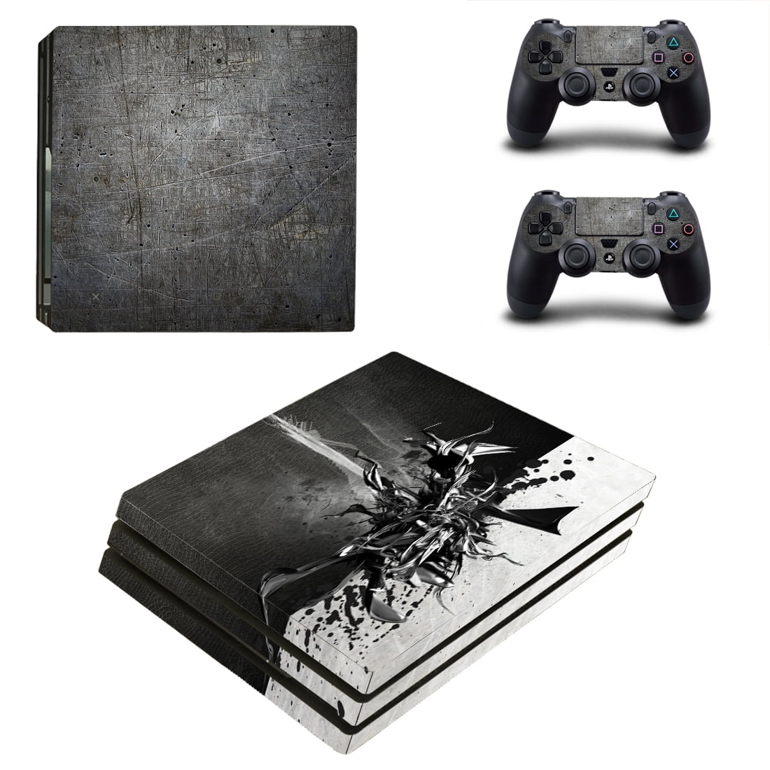 Full Body Vinyl Skin Stickers for PS4 Pro Console and Controllers ...