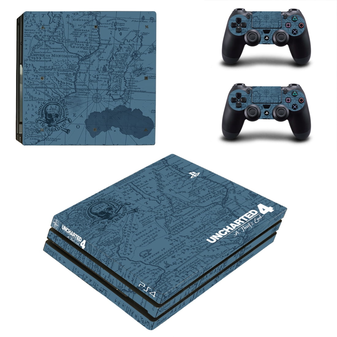 Full Body Vinyl Skin Stickers for PS4 Pro Console and Controllers ...