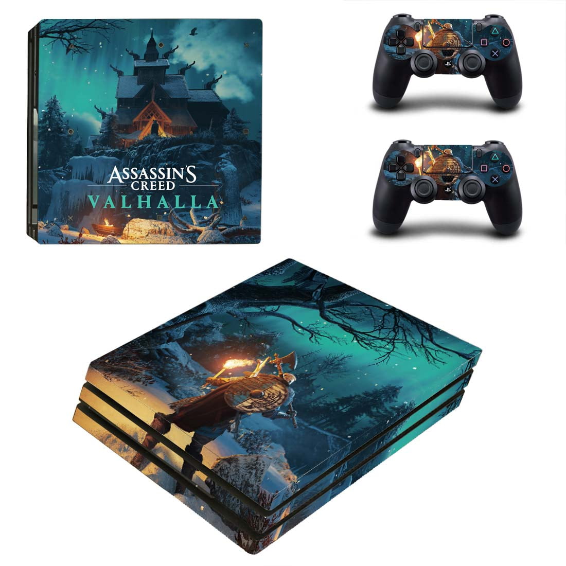 Full Body Vinyl Skin Stickers for PS4 Pro Console and Controllers ...