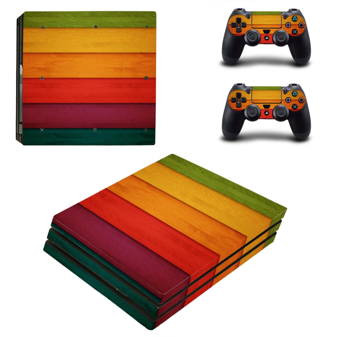 Full Body Vinyl Skin Stickers for PS4 Pro Console and Controllers ...