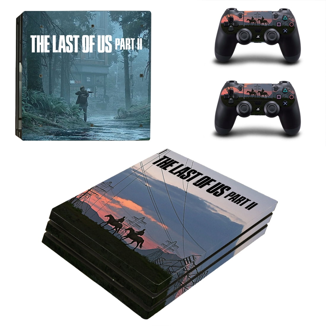 Full Body Vinyl Skin Stickers for PS4 Pro Console and Controllers ...