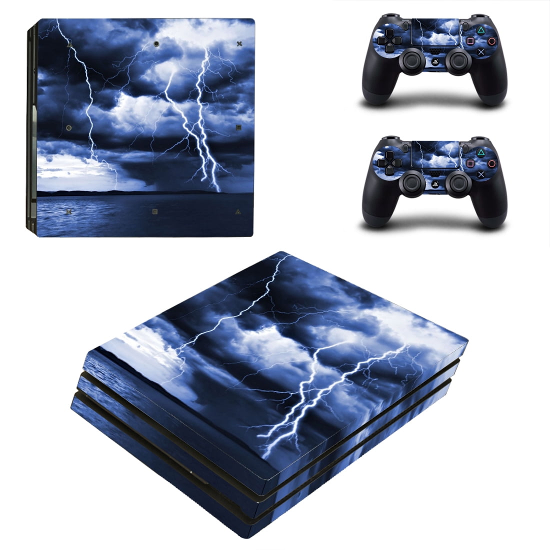 Full Body Vinyl Skin Stickers for PS4 Pro Console and Controllers ...