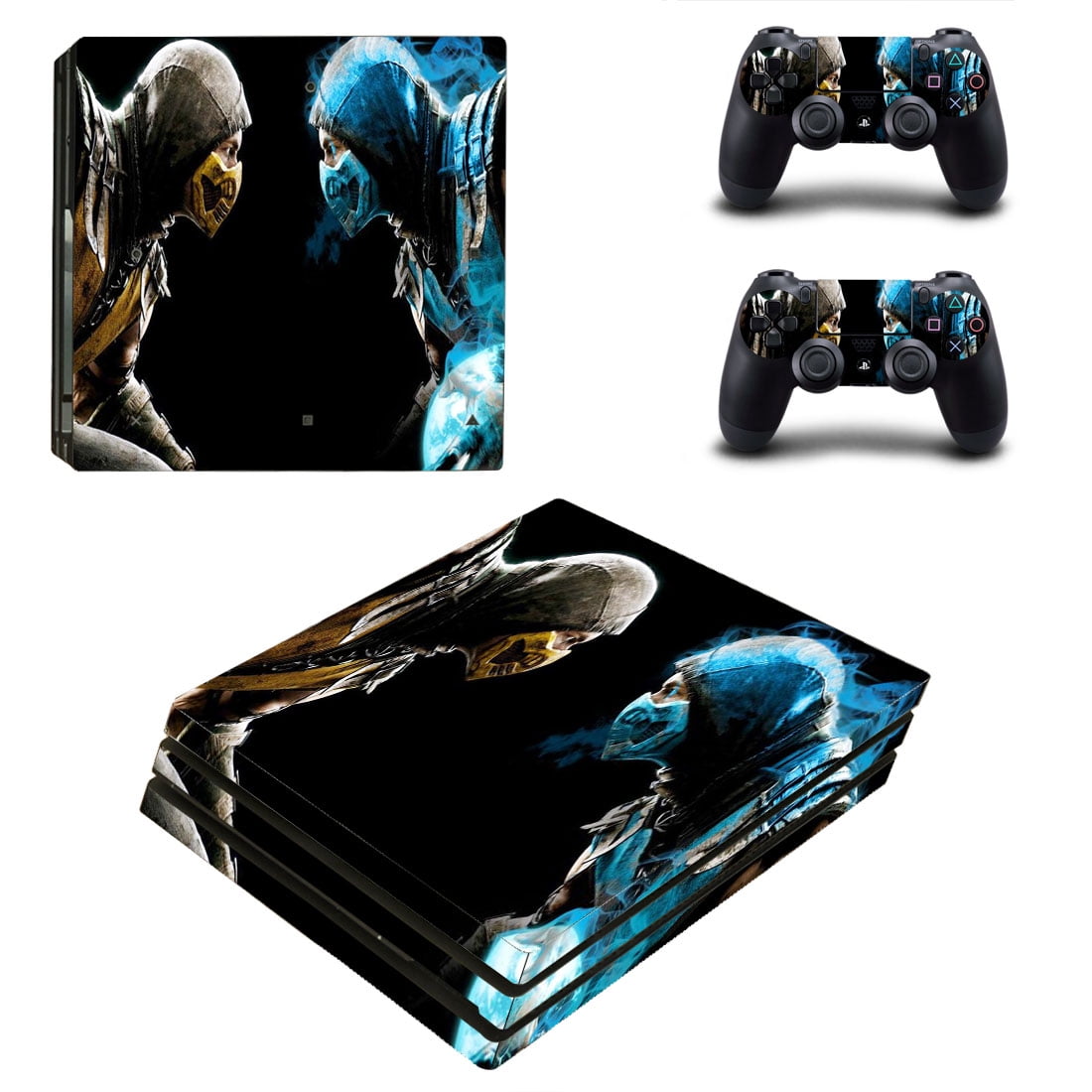 Full Body Vinyl Skin Stickers for PS4 Pro Console and Controllers ...
