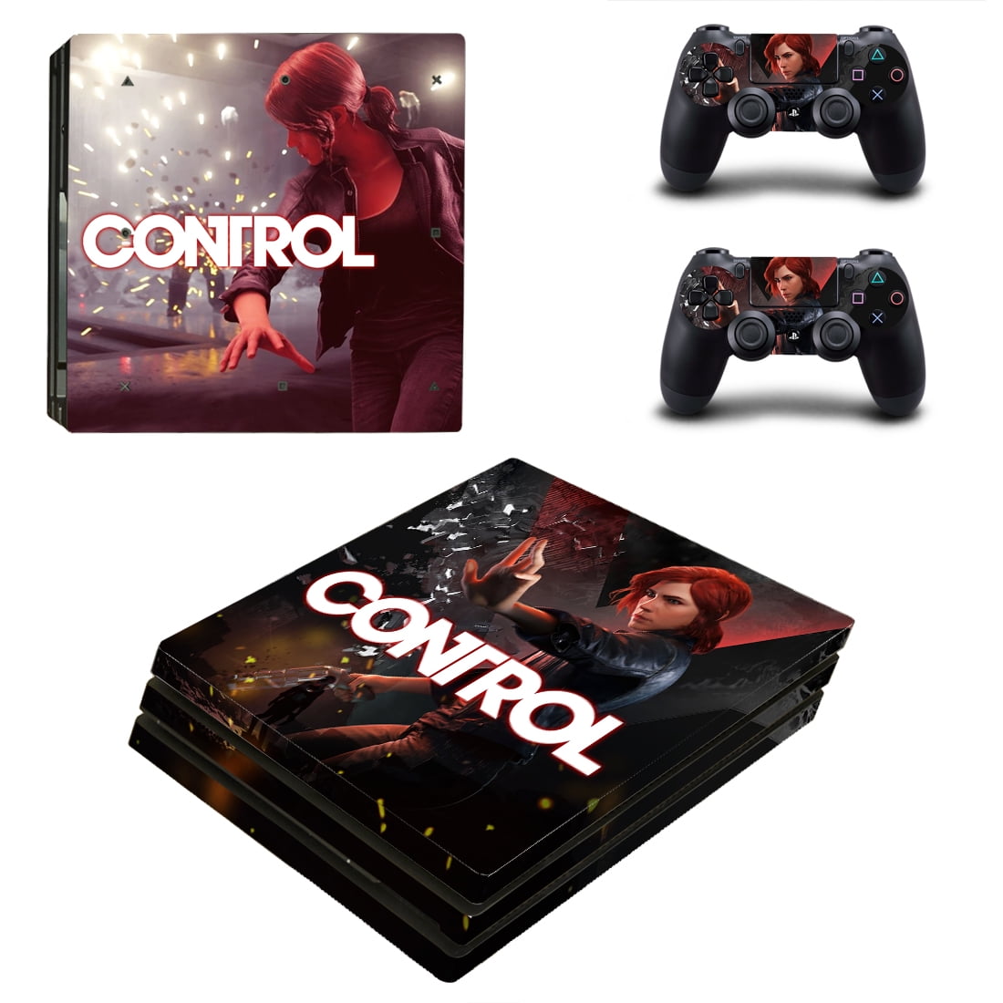 Full Body Vinyl Skin Stickers for PS4 Pro Console and Controllers ...