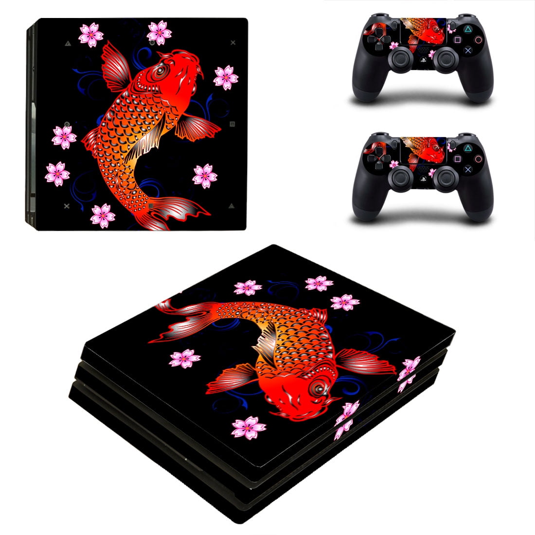 Full Body Vinyl Skin Stickers for PS4 Pro Console and Controllers ...