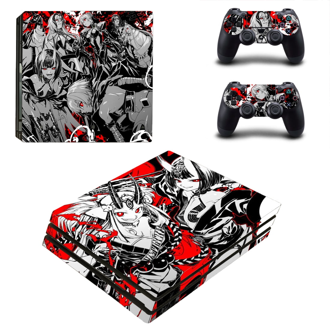 Full Body Vinyl Skin Stickers for PS4 Pro Console and Controllers ...