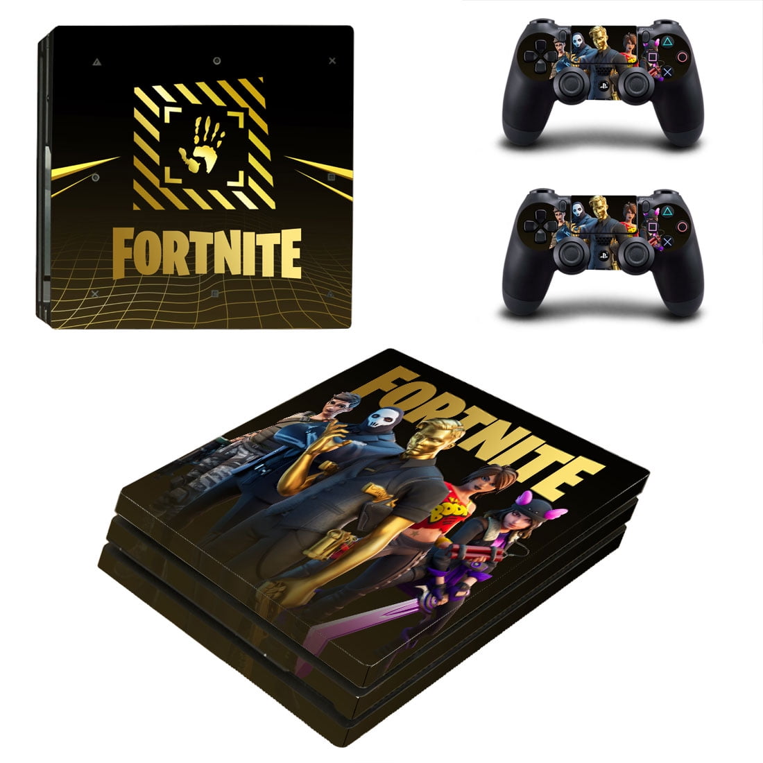Full Body Vinyl Skin Stickers for PS4 Pro Console and Controllers ...