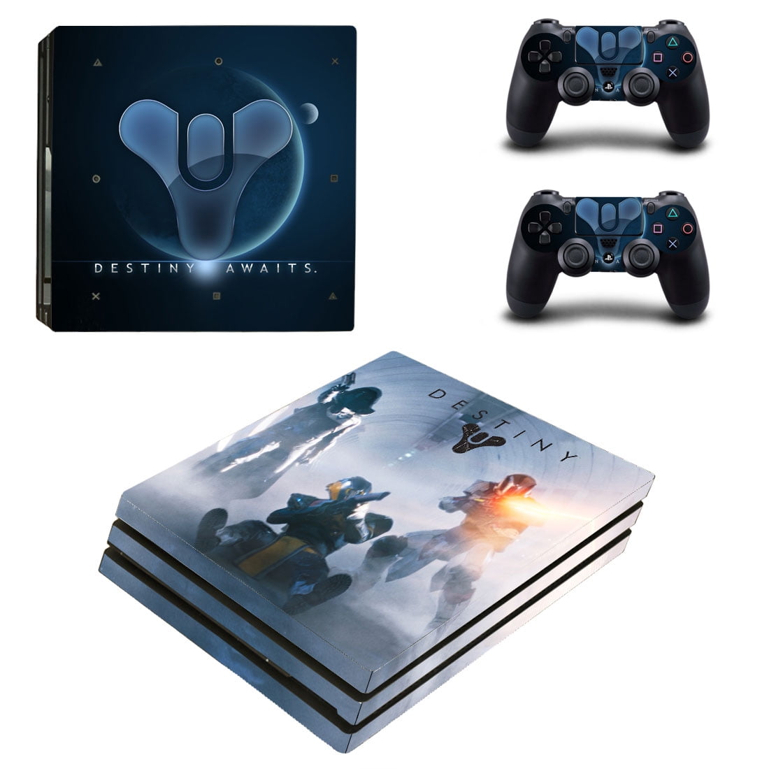 Full Body Vinyl Skin Stickers for PS4 Pro Console and Controllers ...