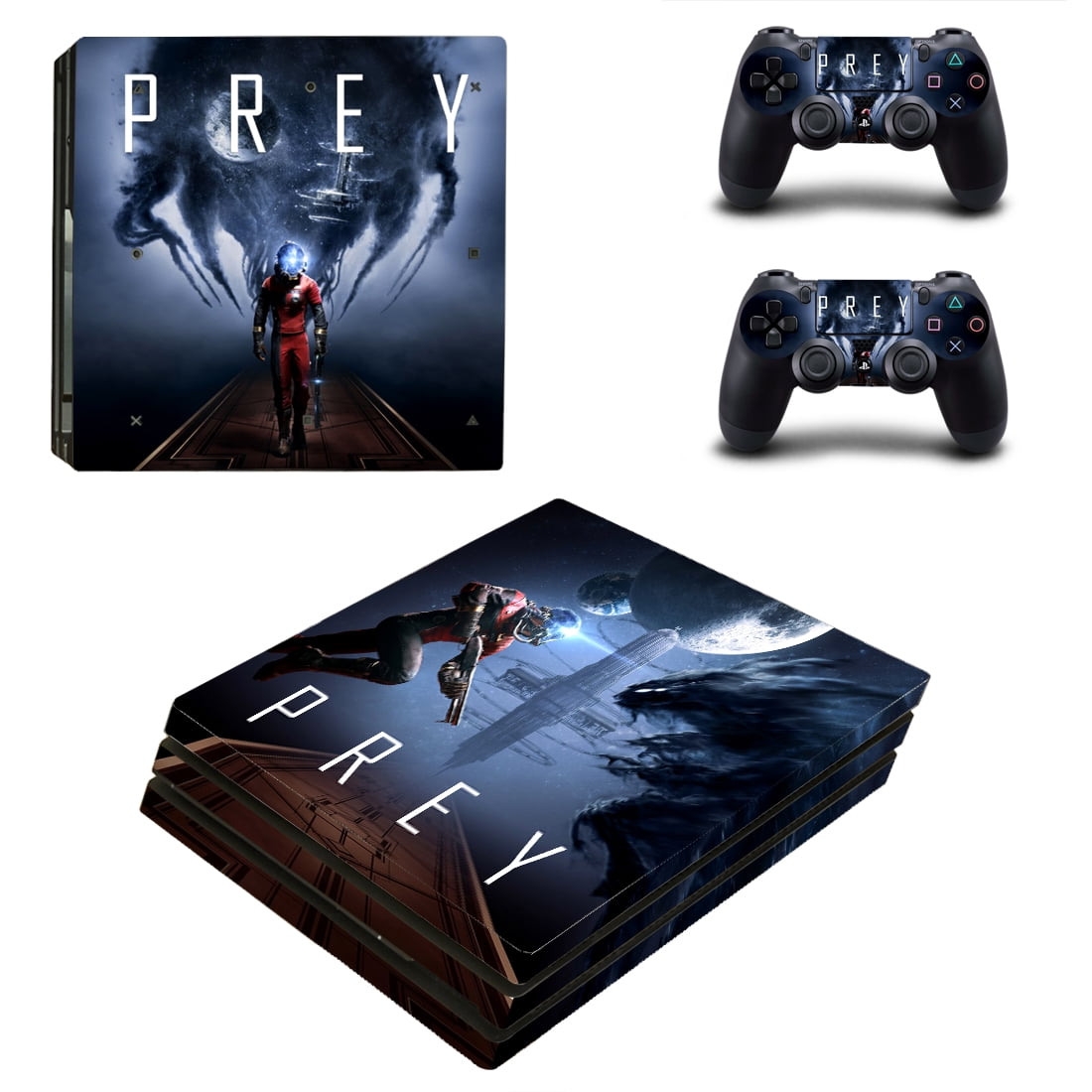 Full Body Vinyl Skin Stickers for PS4 Pro Console and Controllers ...