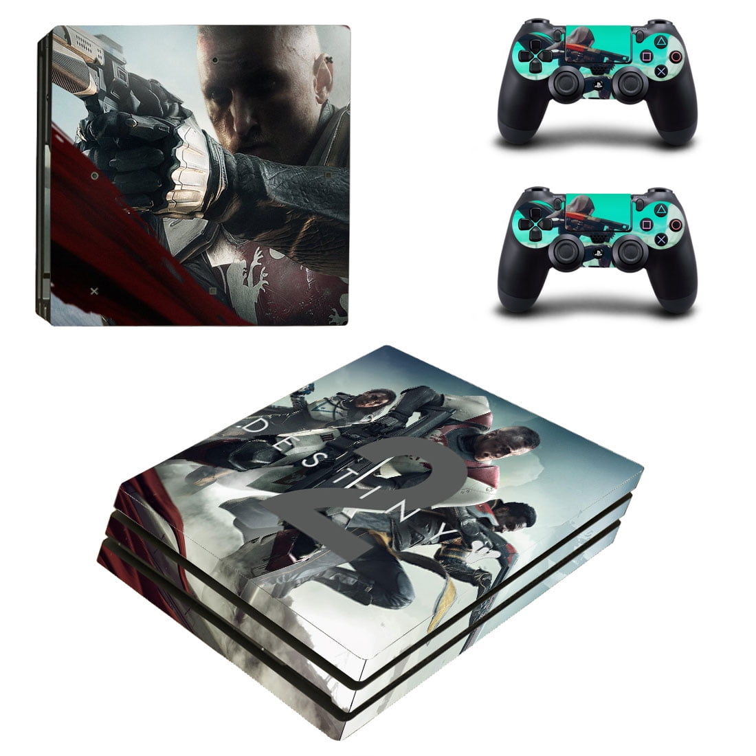 Full Body Vinyl Skin Stickers for PS4 Pro Console and Controllers ...