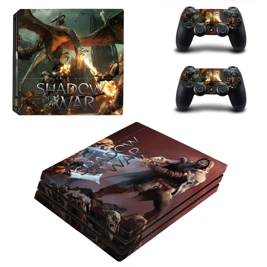 Full Body Vinyl Skin Stickers for PS4 Pro Console and Controllers ...