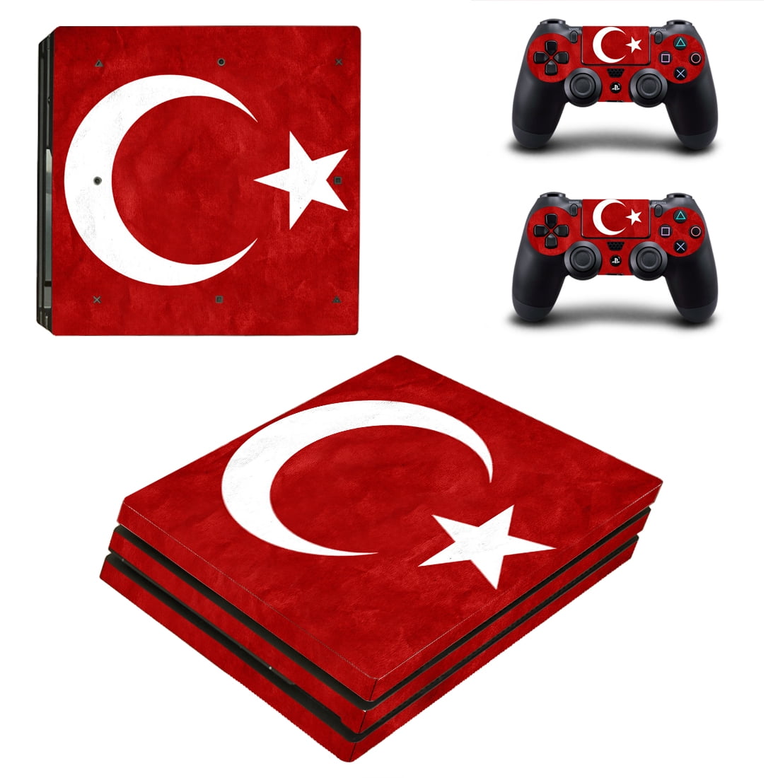 Full Body Vinyl Skin Stickers for PS4 Pro Console and Controllers ...