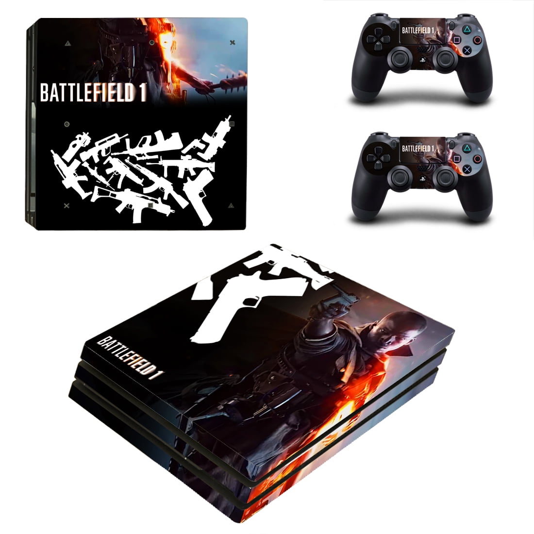 Full Body Vinyl Skin Stickers for PS4 Pro Console and Controllers ...