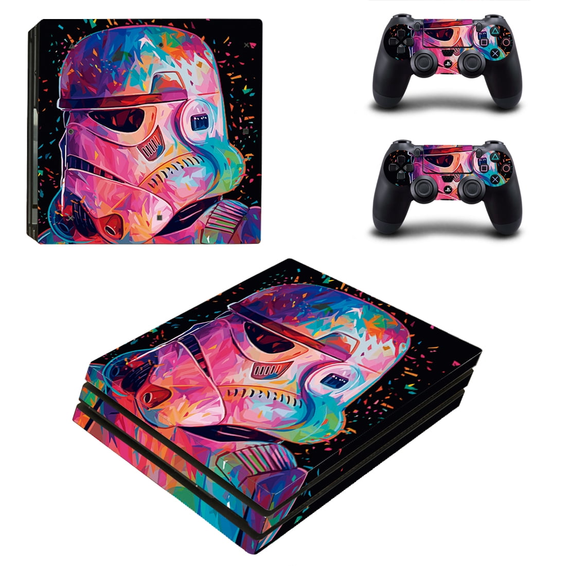 Full Body Vinyl Skin Stickers for PS4 Pro Console and Controllers ...