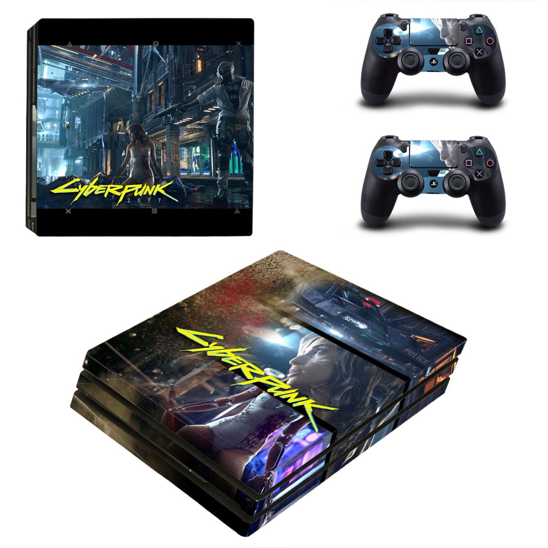 Full Body Vinyl Skin Stickers for PS4 Pro Console and Controllers ...