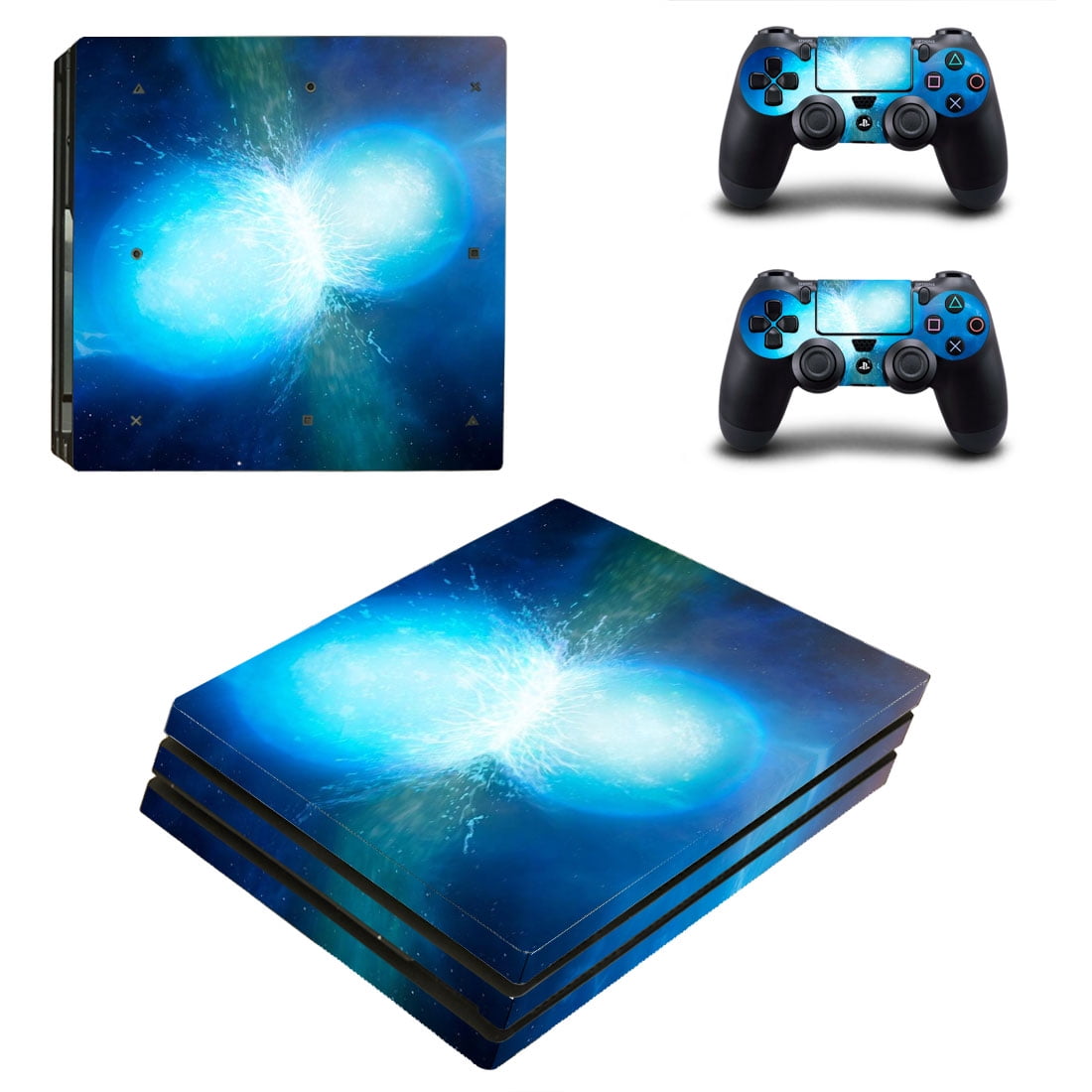 Full Body Vinyl Skin Stickers for PS4 Pro Console and Controllers ...