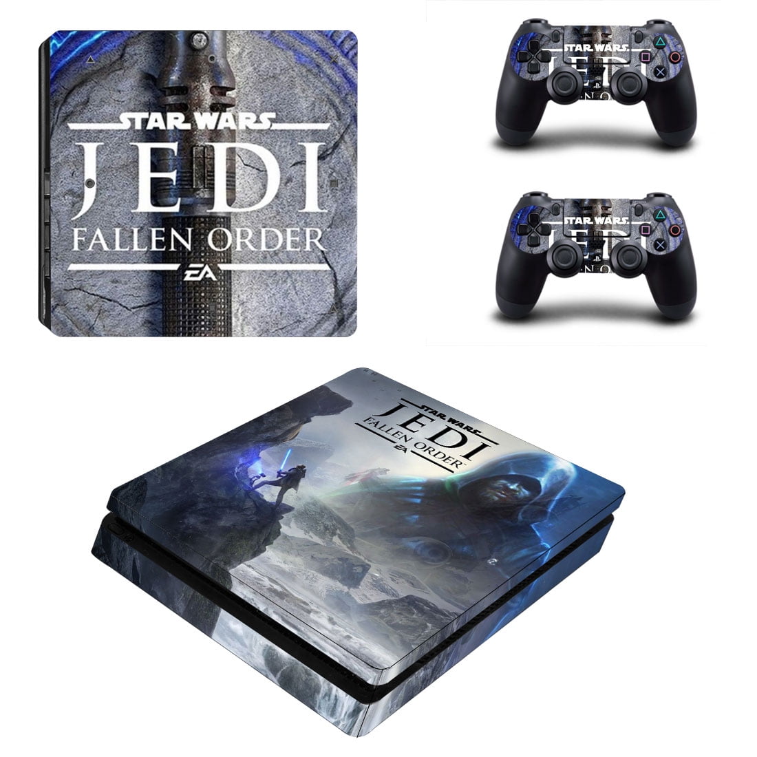 Full Body Vinyl Skin Stickers for PS4 Slim Console and Controllers ...