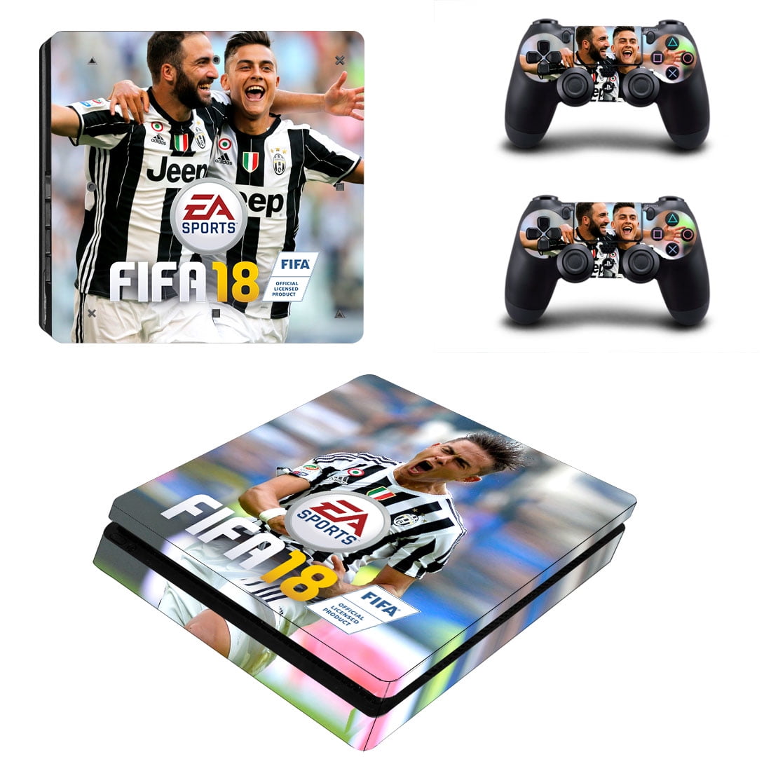 Full Body Vinyl Skin Stickers for PS4 Slim Console and Controllers ...