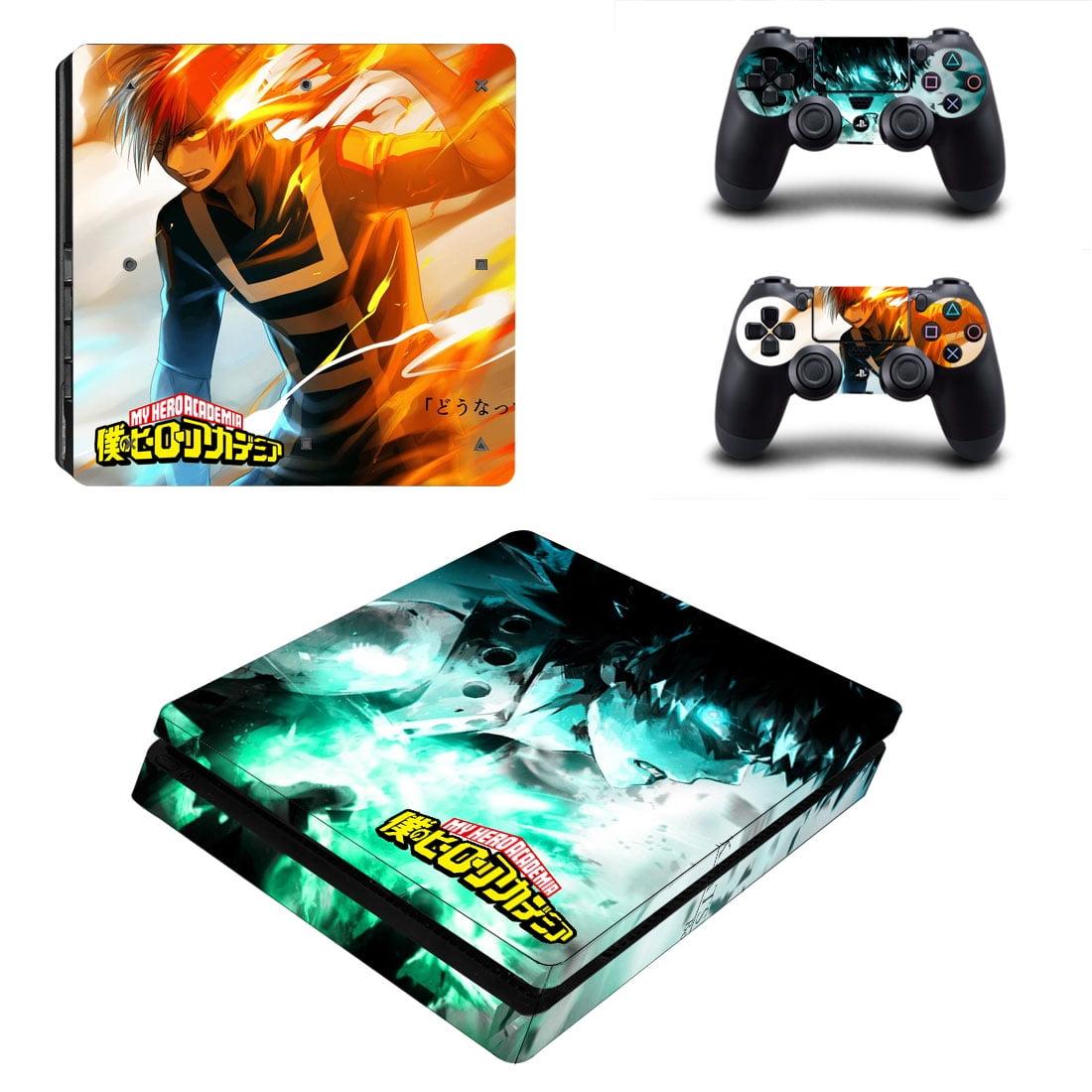 Full Body Vinyl Skin Stickers for PS4 Slim Console and Controllers ...